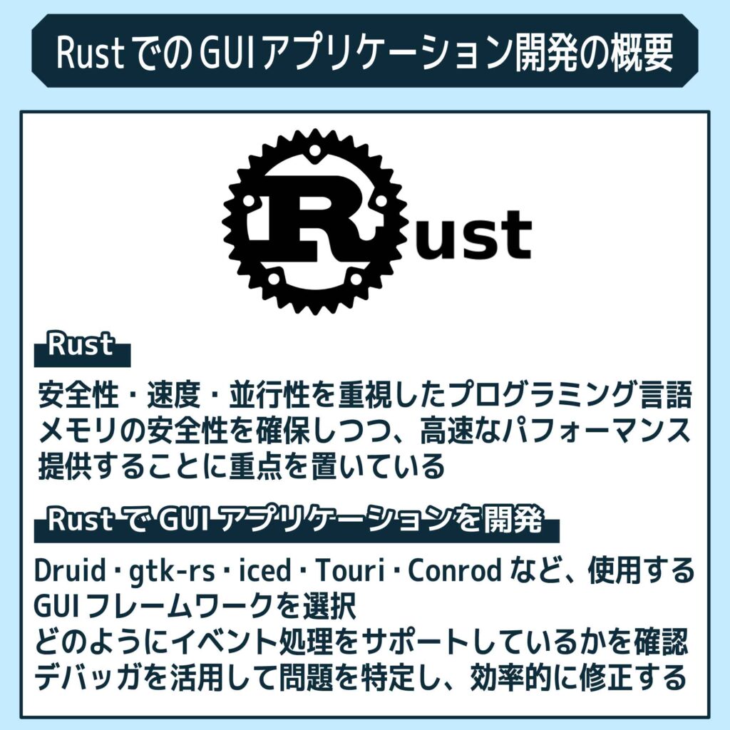 RustでGUIアプリケーションを開発するためのフレームワークを解説！